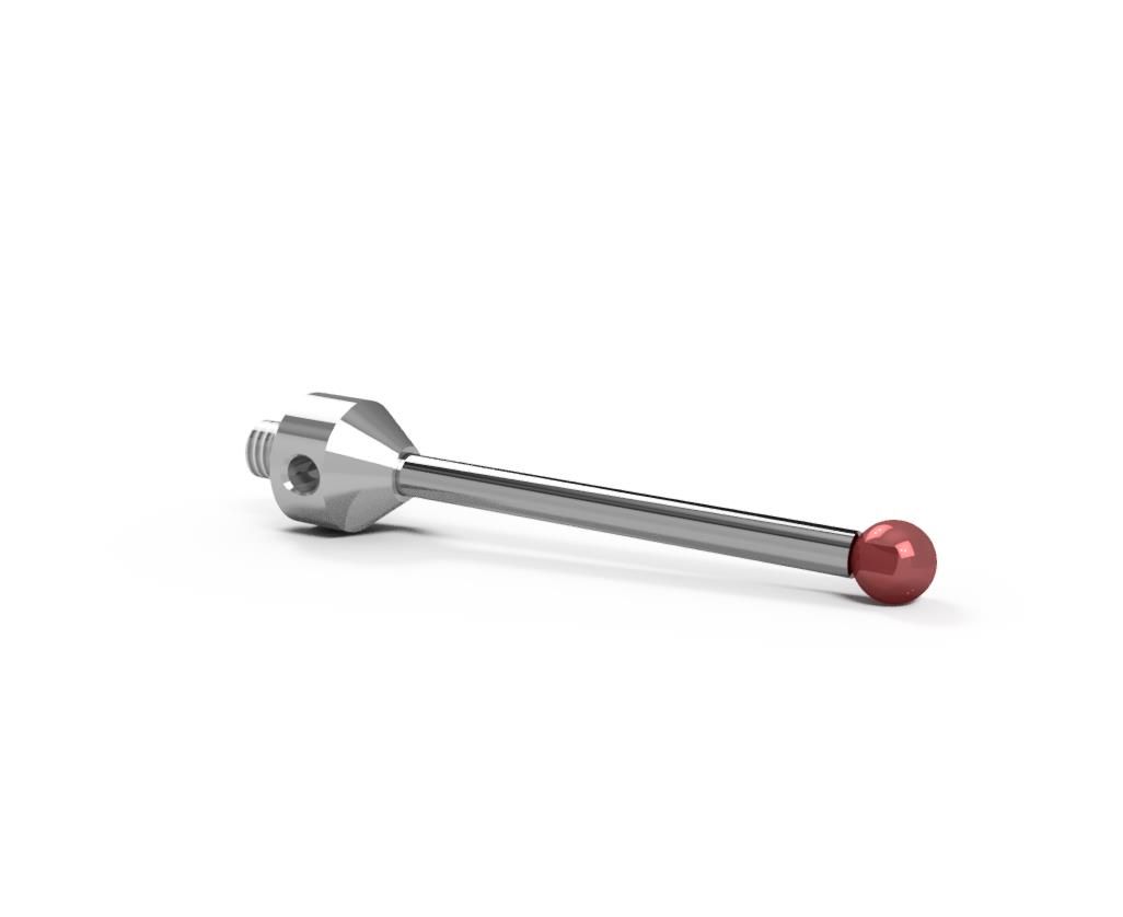 Straight M5 CMM Stylus, 3mm Ruby Ball, 20mm Carbide Stem, 10mm EWL — DM ...